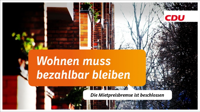 Wohnen muss bezahlbar bleiben | Christlich Demokratische Union Deutschlands